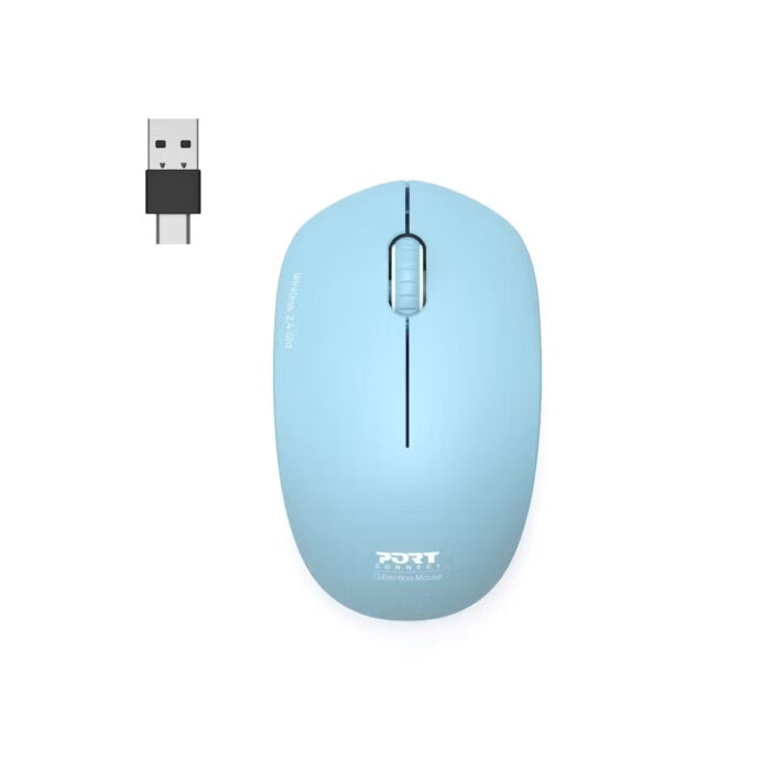 Port Designs Collection II 1600 DPI Ambidextrous Wireless Mouse Azure ...