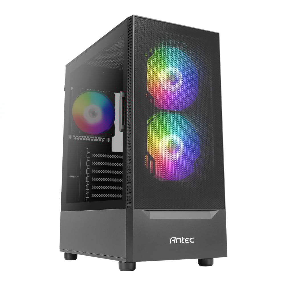 Antec NX410 V2 ATX | Micro-ATX | ITX ARGB Mid-Tower Gaming Chassis - Black - Tachyon Tech